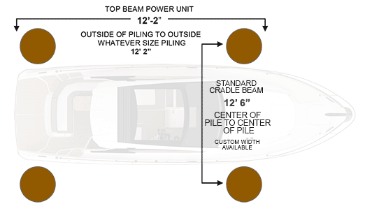 12,000 lb Capacity Aluminum 4 Piling Boat Lift with A-Drive Direct ...