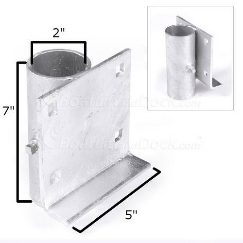 Dock Stringer 2" OD Post Bracket